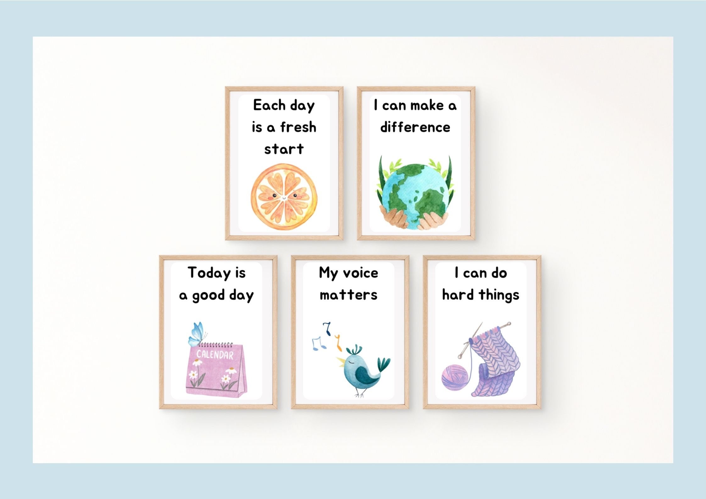 50 Kids Positive Affirmation Cards, Mindfulness Gift for Children to ...