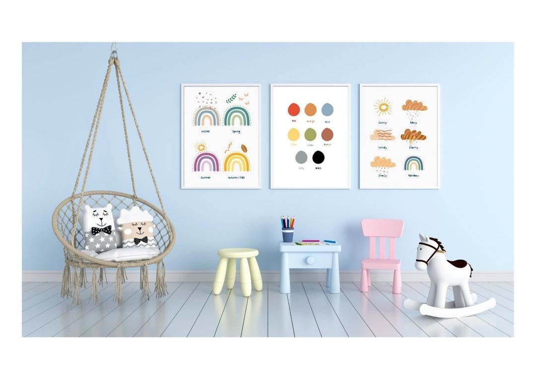 11 Educational Posters Set for Kids and Toddlers,printable Home School ...