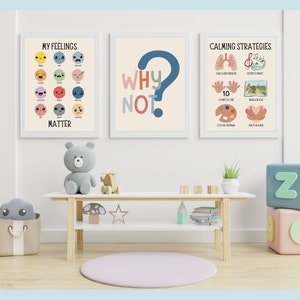 19 Educational Posters Set for Playroom, Kids, Toddlers, Printable Home ...