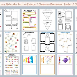 124 Back to School Materials, First Day of School - Etsy