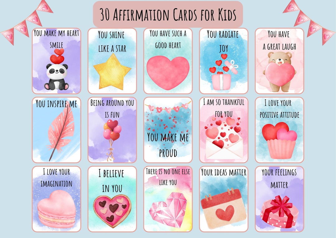 30 Affirmation Cards for Kids | Affirmation Cards | Positive ...