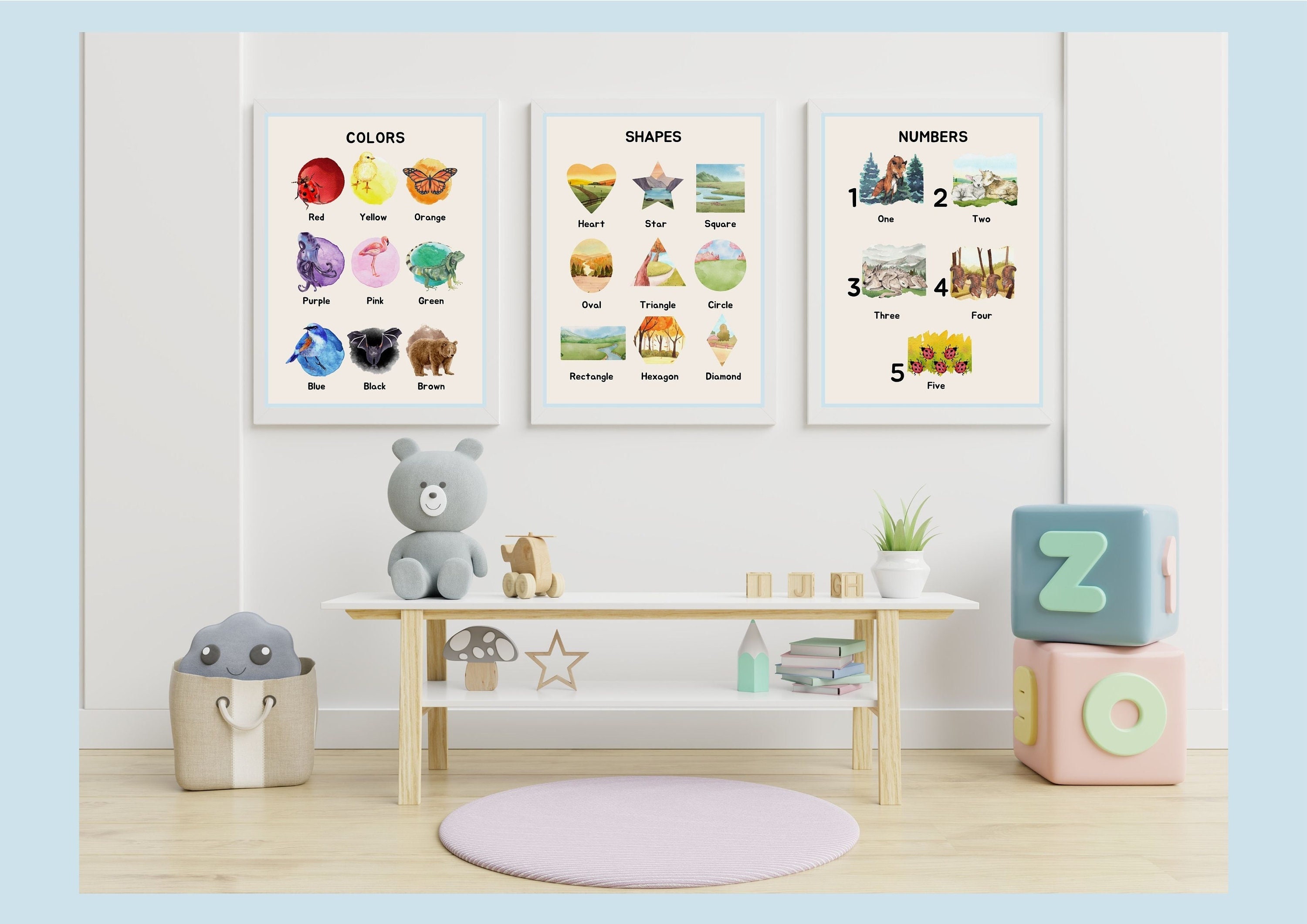 10 Educational Posters| Prints | Nature Themed Boho Educational Posters ...