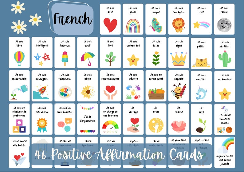 46 Cartes D'affirmation, Petite Enfance, Affirmation Positive ...