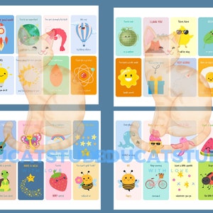 40 Printable Positive Affirmation Cards for Kids | Motivational Cards ...