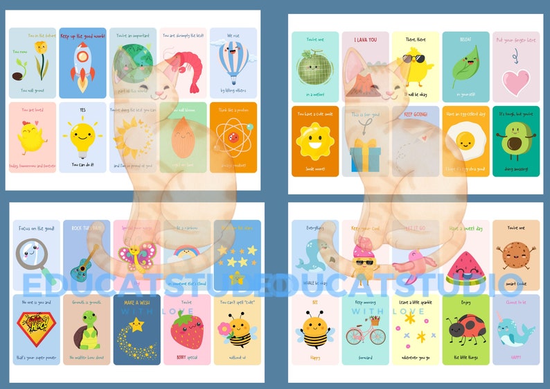 40 Printable Positive Affirmation Cards for Kids | Motivational Cards ...