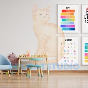 36 Educational Posters Set for Playroom Kids, Toddlers, Printable ...