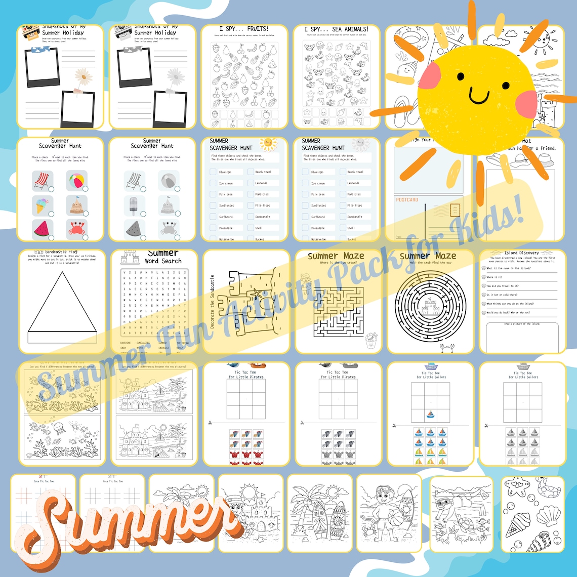 Summer Fun Activity Pack for Kids! - Etsy Canada