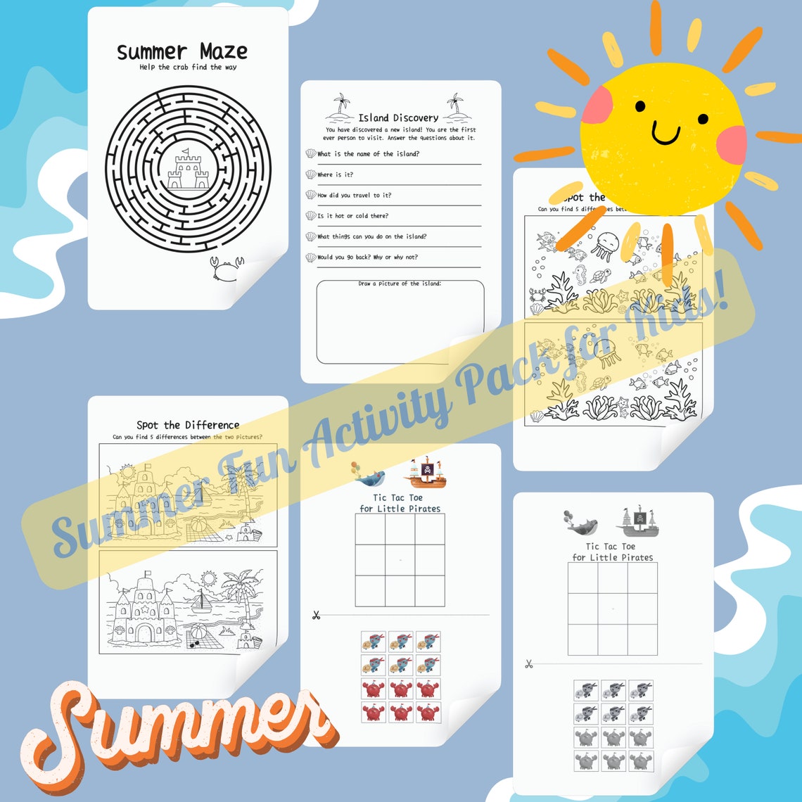 Summer Fun Activity Pack for Kids! - Etsy Canada
