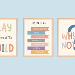 19 Educational Posters Set for Playroom, Kids, Toddlers, Printable Home ...