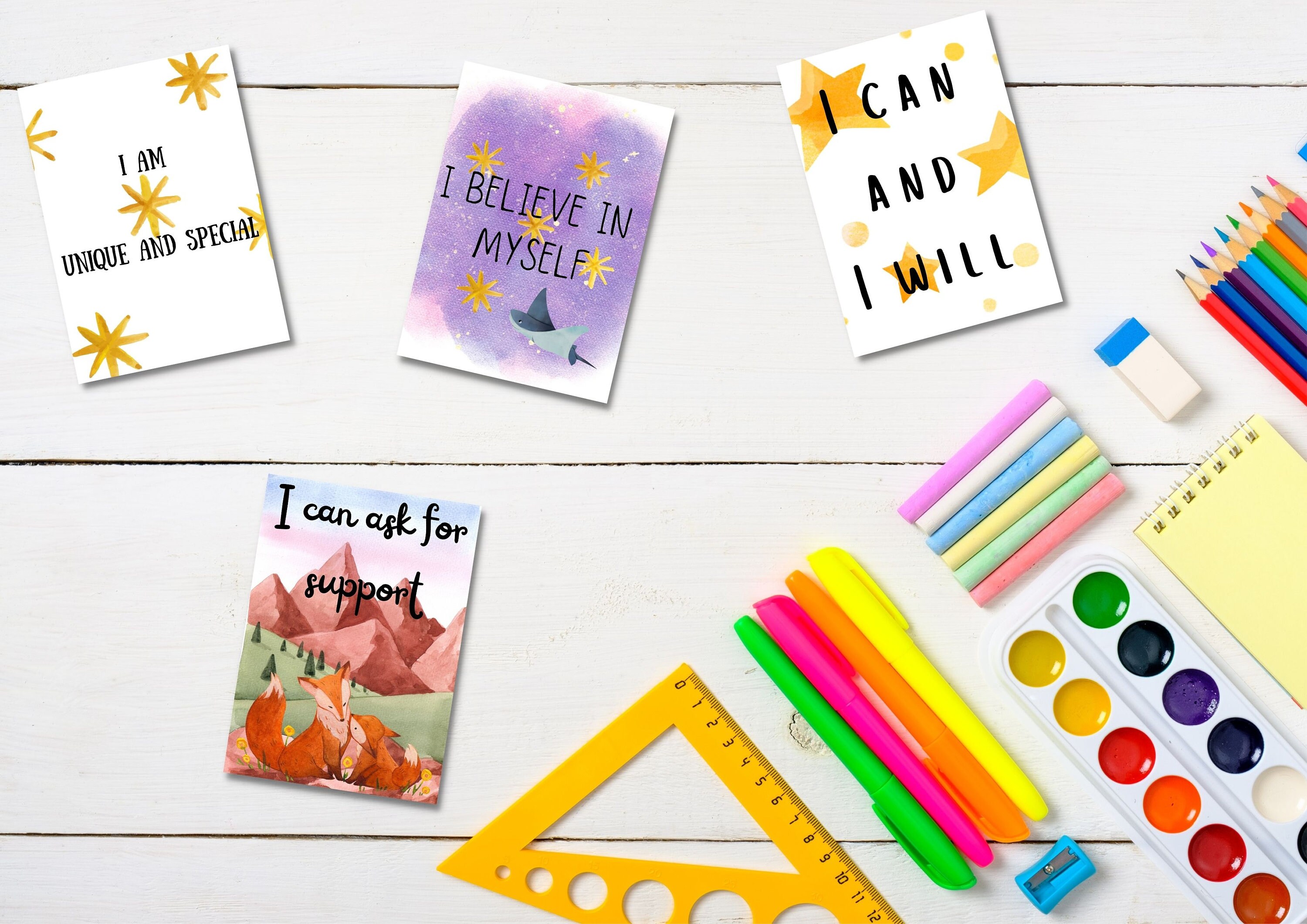 26 Kids Positive Affirmation Cards, Mindfulness Gift for Children to ...
