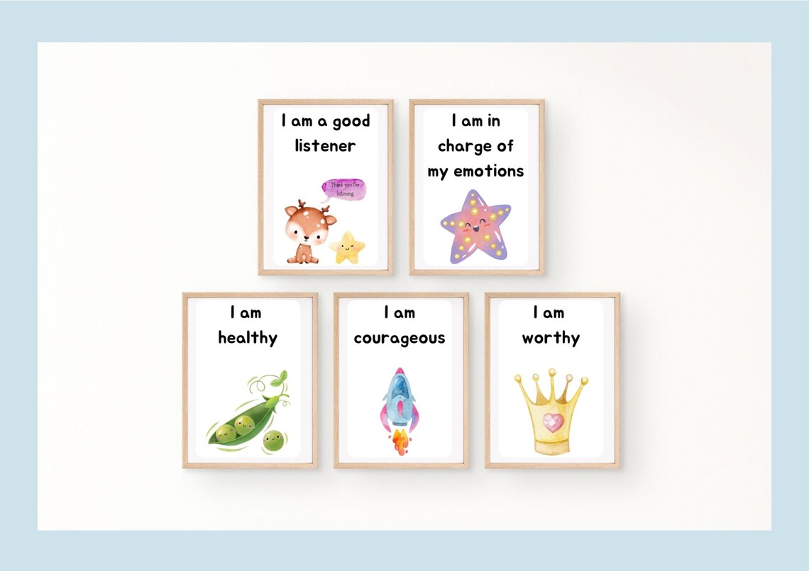 50 Kids Positive Affirmation Cards Mindfulness Gift for - Etsy