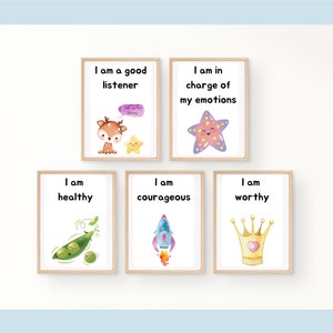 50 Kids Positive Affirmation Cards, Mindfulness Gift for Children to ...