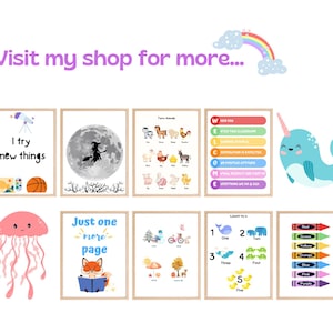 36 Boho Educational Posters Set for Playroom Kids, Toddlers, Printable ...
