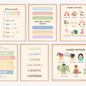 24 Educational Posters Set for Playroom, Kids, Toddlers, Printable Home ...