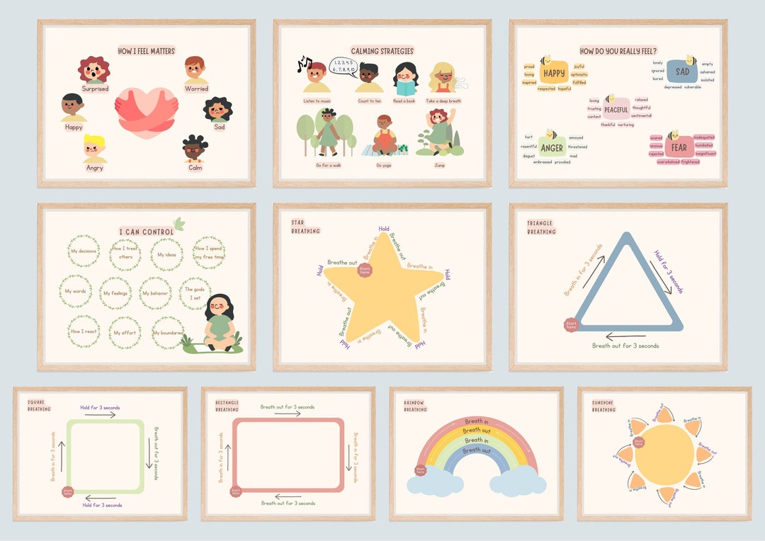 30 Calming Corner Classroom Boho Calm Down Printable Decor Wall Art ...