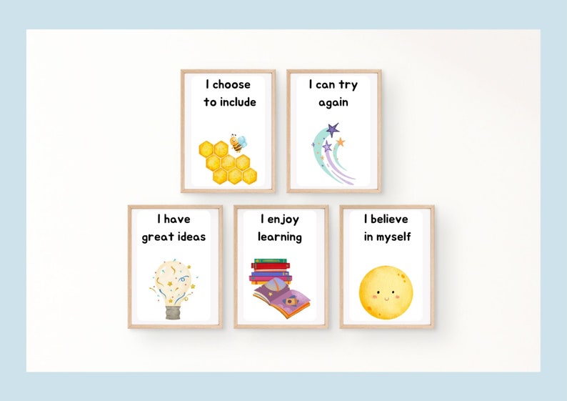 50 Kids Positive Affirmation Cards, Mindfulness Gift for Children to ...