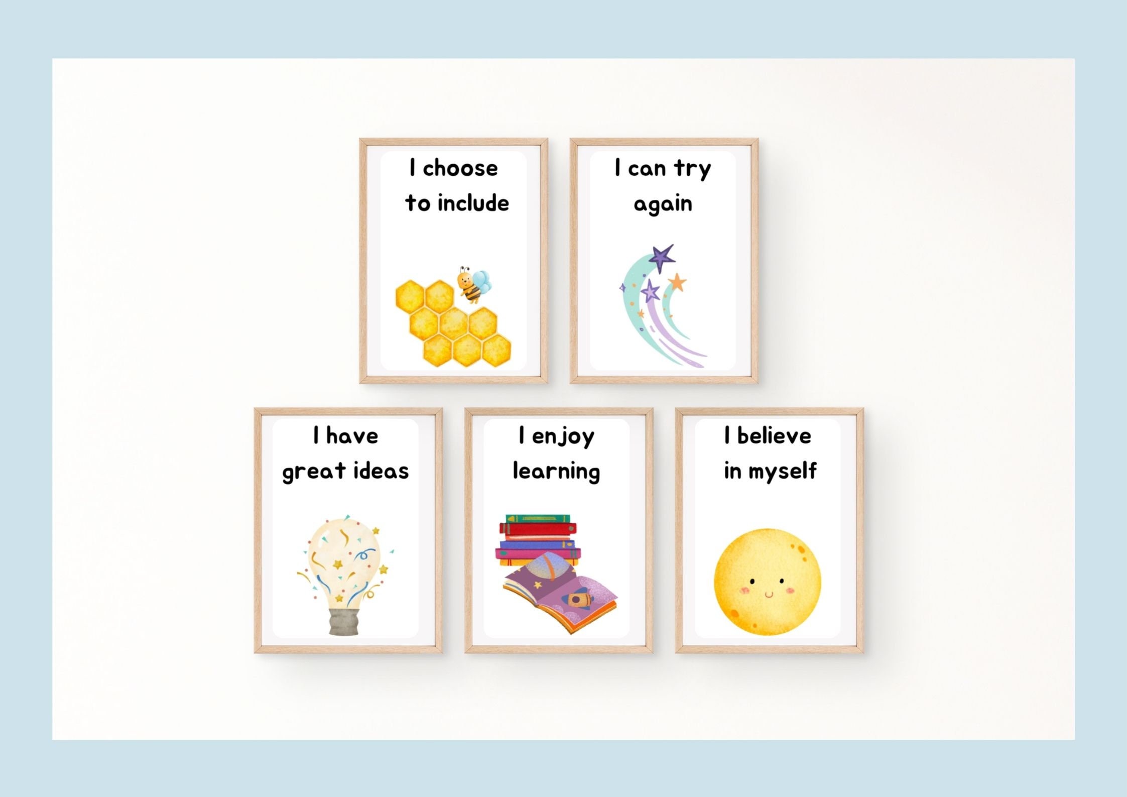 50 Kids Positive Affirmation Cards, Mindfulness Gift for Children to ...
