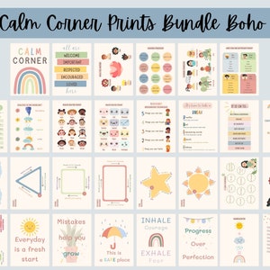 30 Calming Corner Classroom Boho Calm Down Printable Decor - Etsy