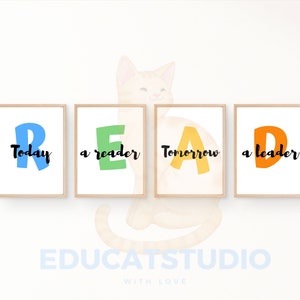 25 Reading Corner Posters / Cool Kids Read Books, Reading Corner ...