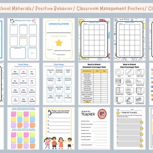 124 Back to School Materials, First Day of School - Etsy