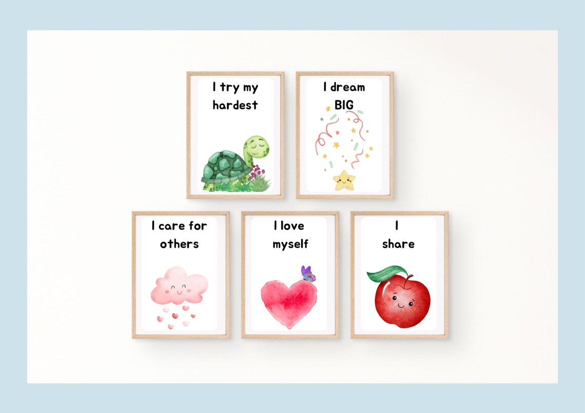 50 Kids Positive Affirmation Cards Mindfulness Gift for - Etsy