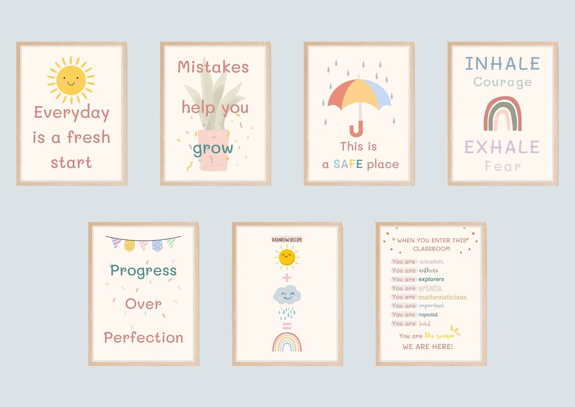 30 Calming Corner Classroom Boho Calm Down Printable Decor Wall Art ...