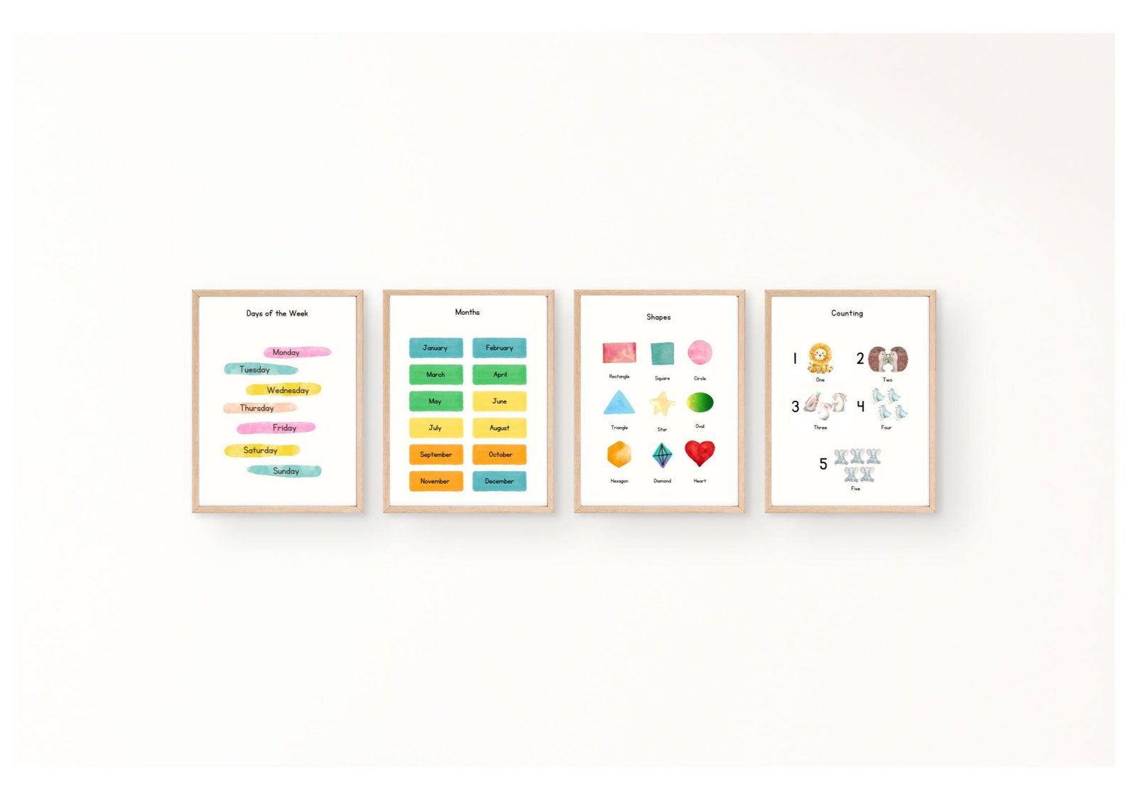 22 Educational Posters Set for Playroom and Kids Toddlers - Etsy