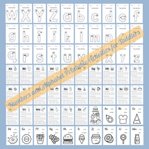 Numbers and Alphabet Printable Activities for Toddlers |tracing ...