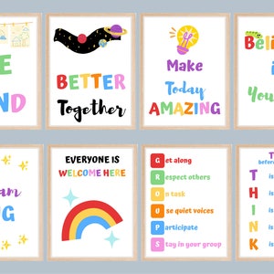 54 Positive Behavior/ Classroom Management Posters/ Classroom Decor ...