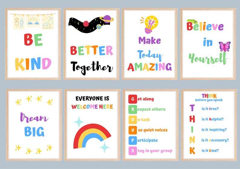 54 Positive Behavior/ Classroom Management Posters/ Classroom Decor ...