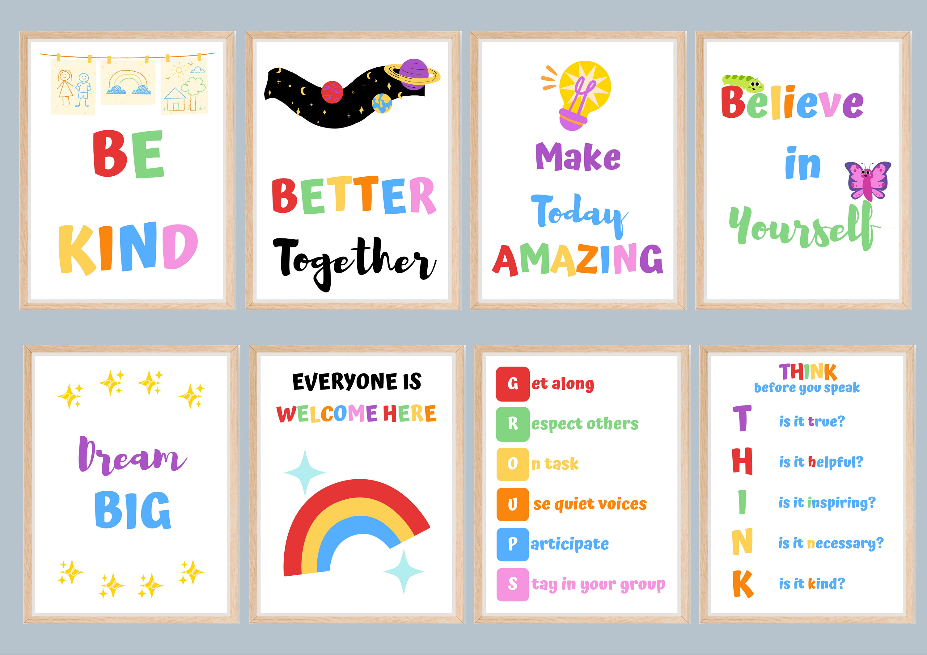 54 Positive Behavior/ Classroom Management Posters/ Classroom Decor ...