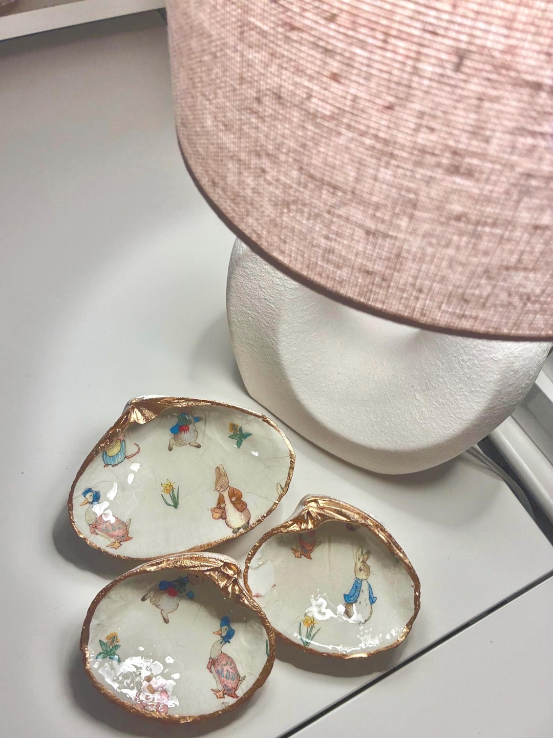 Peter Rabbit Seashell Dishes: Coastal Easter Decor, Basket Filler ...