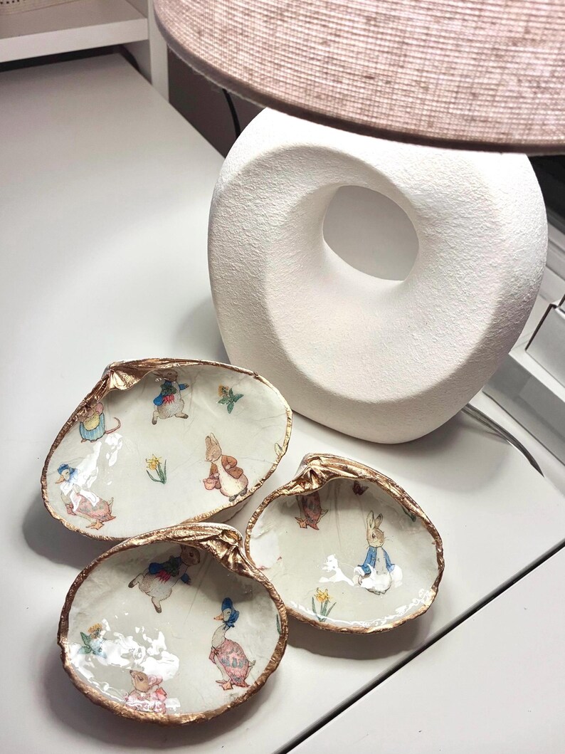 Peter Rabbit Seashell Dishes: Coastal Easter Decor, Basket Filler ...