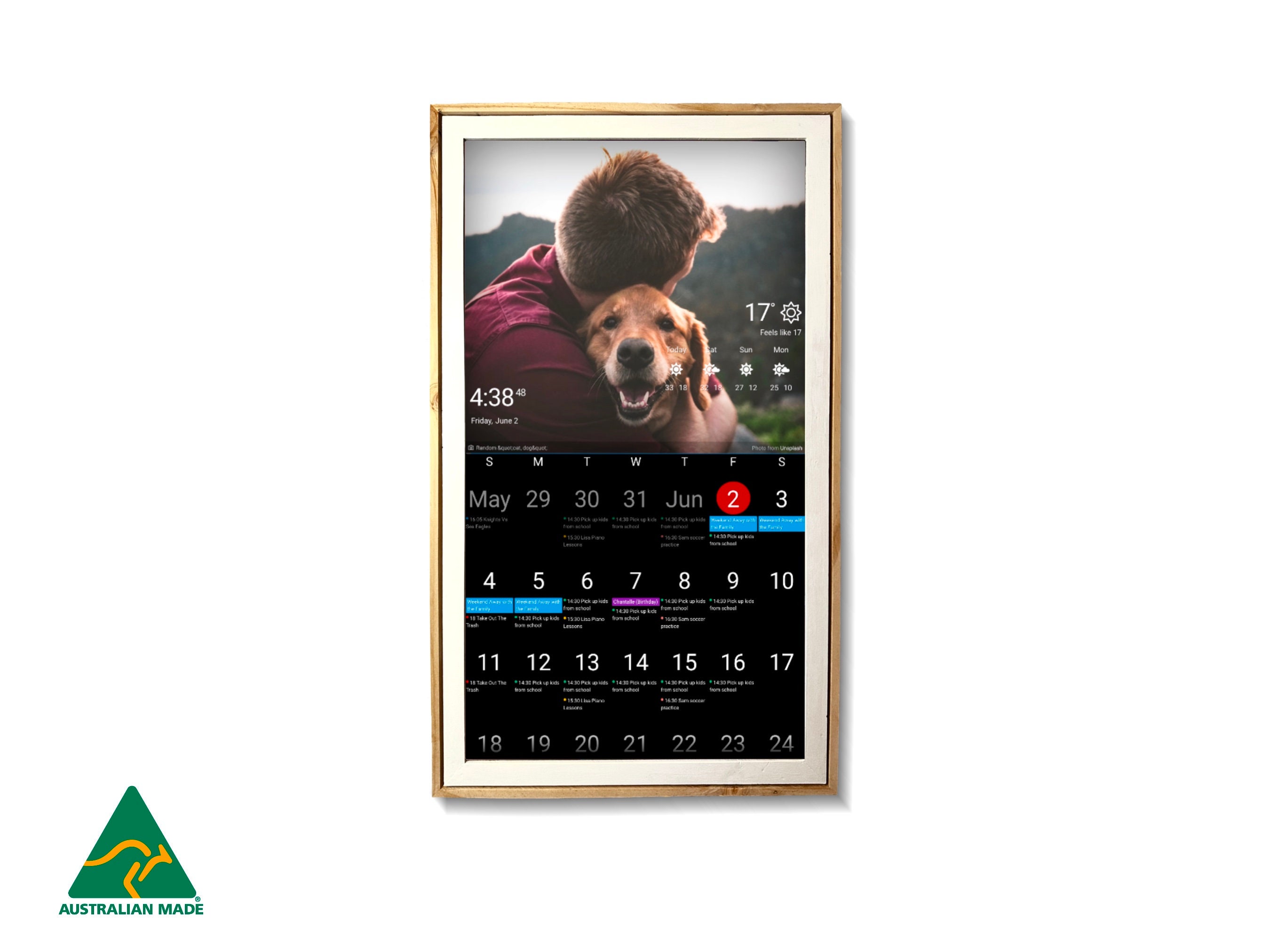 24inch Floating Frame TOUCH Digital Wall Display (dakboard, Wifi Photo ...