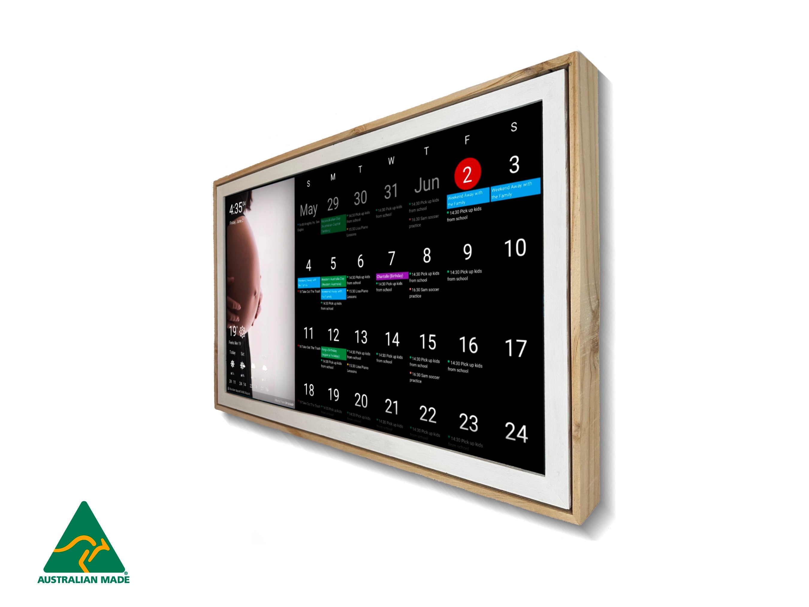 24inch Floating Frame TOUCH Digital Wall Display (dakboard, Wifi Photo Frame, Smart Picture ...