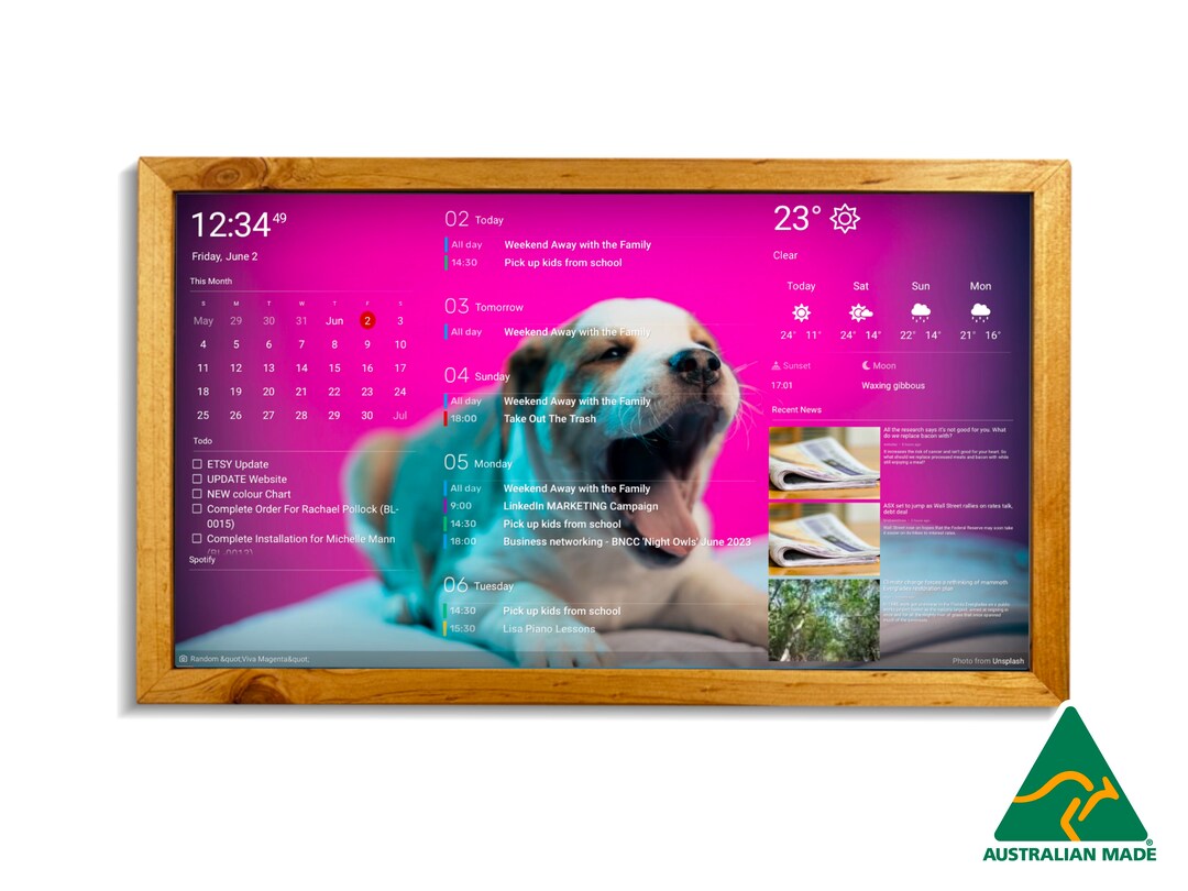 32 Inch Digital Picture Frame Digital Calendar Smart Screen - Etsy