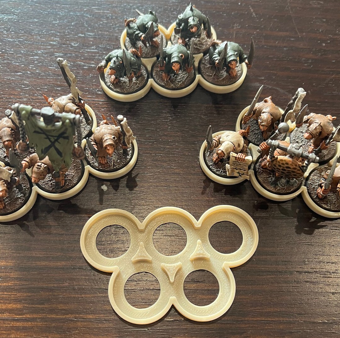 25mm Base 5 Model Warhammer Movement Trays 40k Age of Sigmar Aos - Etsy
