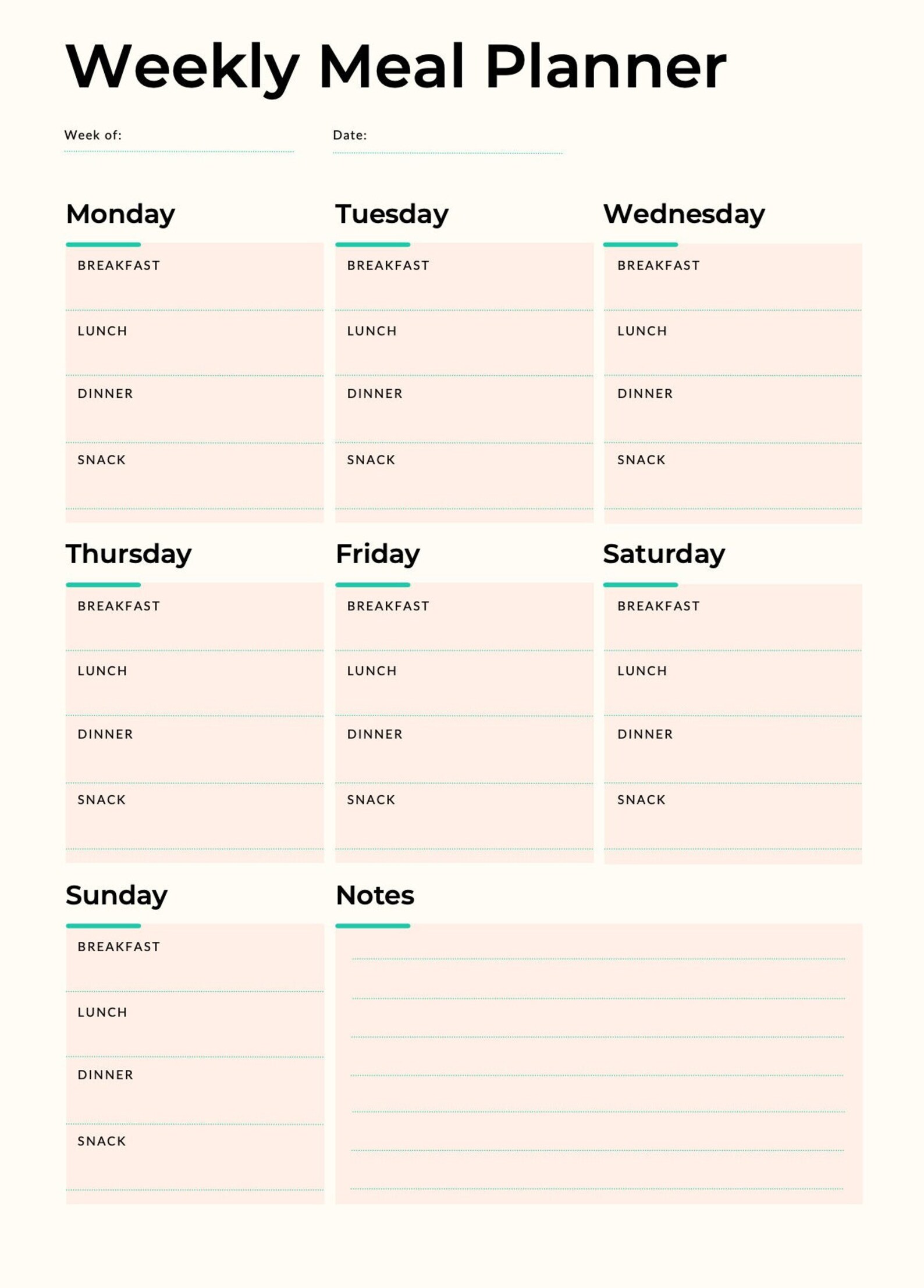 Ultimate Meal Planner PDF: Daily, Weekly & Monthly Meal Planner With ...