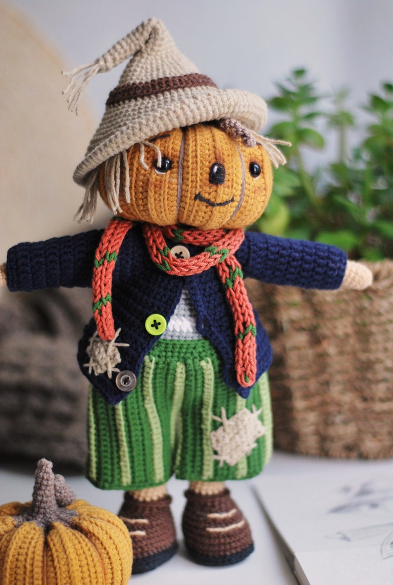 Halloween Crochet Toy Cute Scarecrow/amigurumi Scarecrow - Etsy