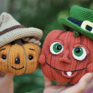 Crazy Pumpkin Crochet Pattern/ Pumpkins in a Hat for Halloween ...
