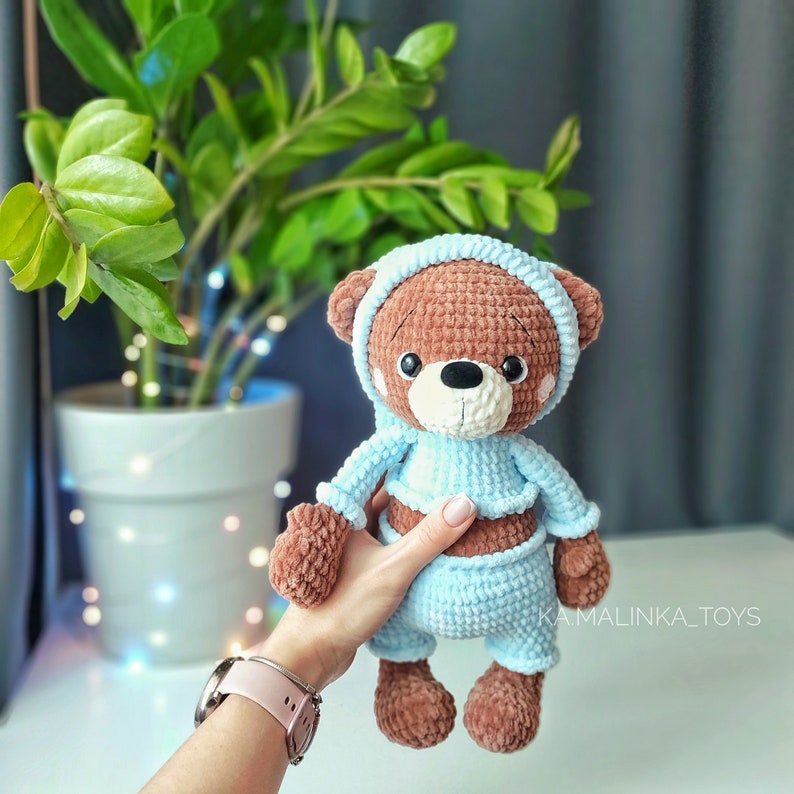 Crochet Pattern Bear in Pajamas Classic Amigurumi Teddy Bear - Etsy