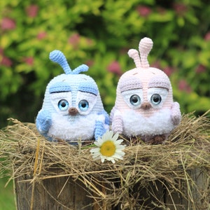 Cute Baby Bird Crochet Pattern Blue Bird With Flexible Wings - Etsy