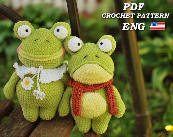 Frog Crochet Pattern. Amigurumi Frog Pattern. PDF. English. Digital ...