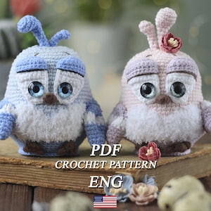 Cute Baby Bird Crochet Pattern, Blue Bird With Flexible Wings Home ...