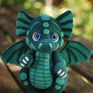 Crochet Dragon Pattern, Dragon Amigurumi Toy Pattern, Fantasy Amigurumi ...