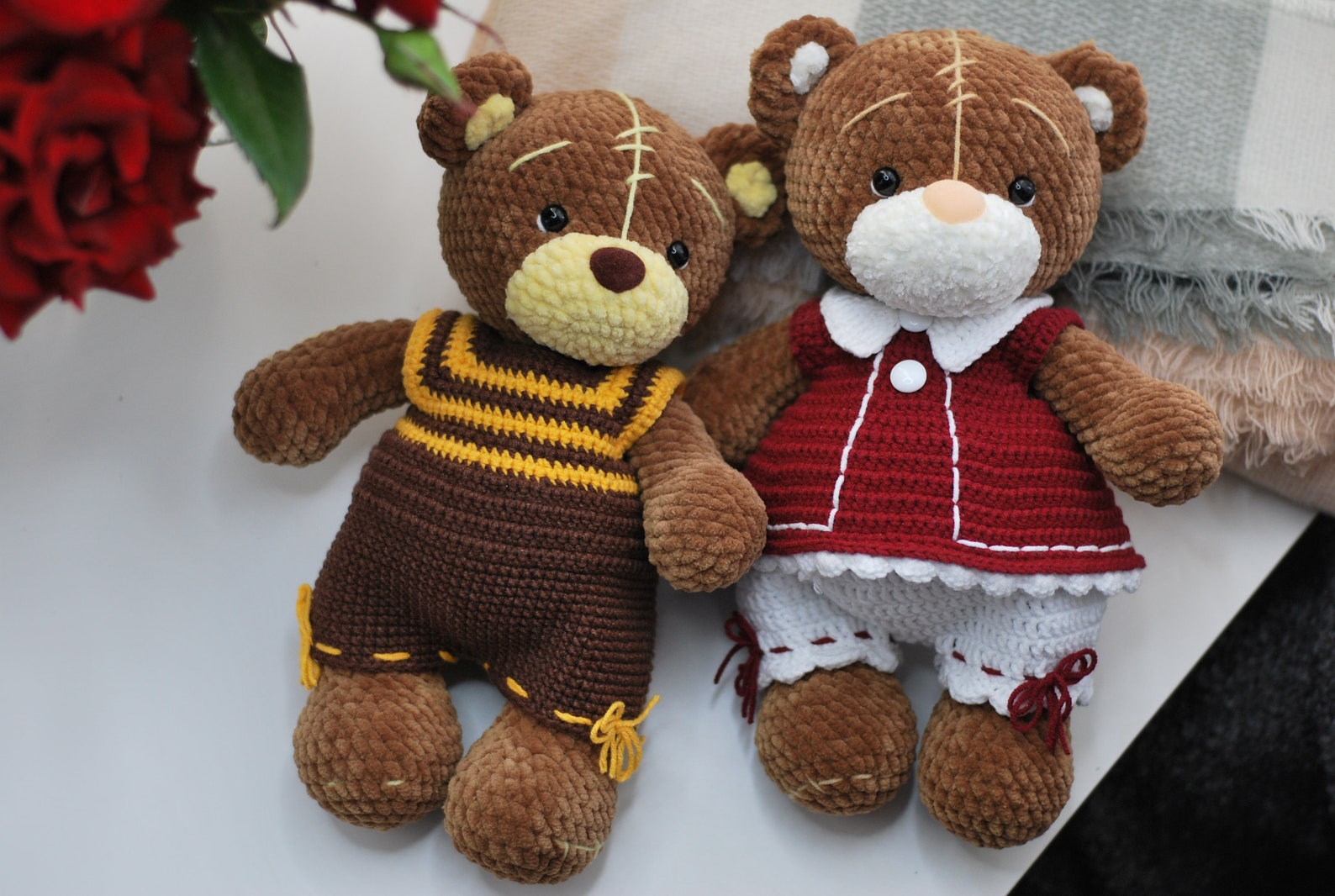 Crochet Pattern Teddy Bear With Clothes/ Two Patterns Bears in - Etsy