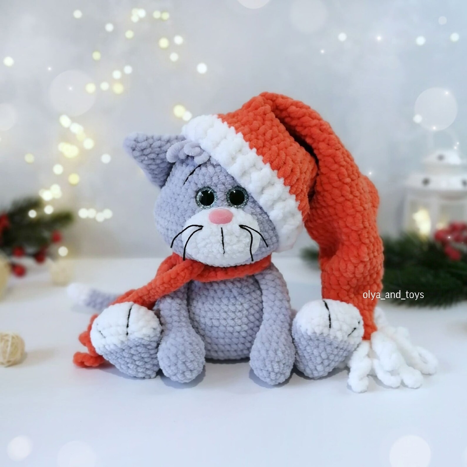 Christmas Crochet Pattern Cat and Bunny Amigurumi Plush Toys - Etsy