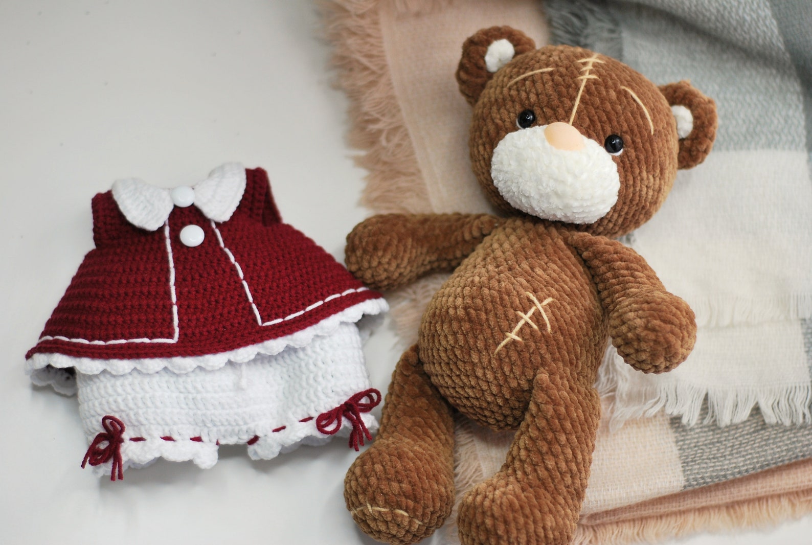 Crochet Pattern Teddy Bear With Clothes/ Two Patterns Bears in One ...