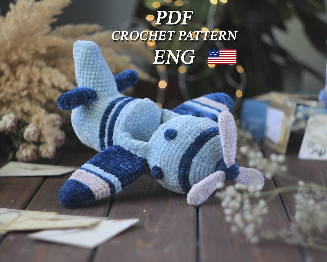 Buy Crochet Airplane Pattern. Plush Amigurumi Plane Toy Tutorial. Cute ...
