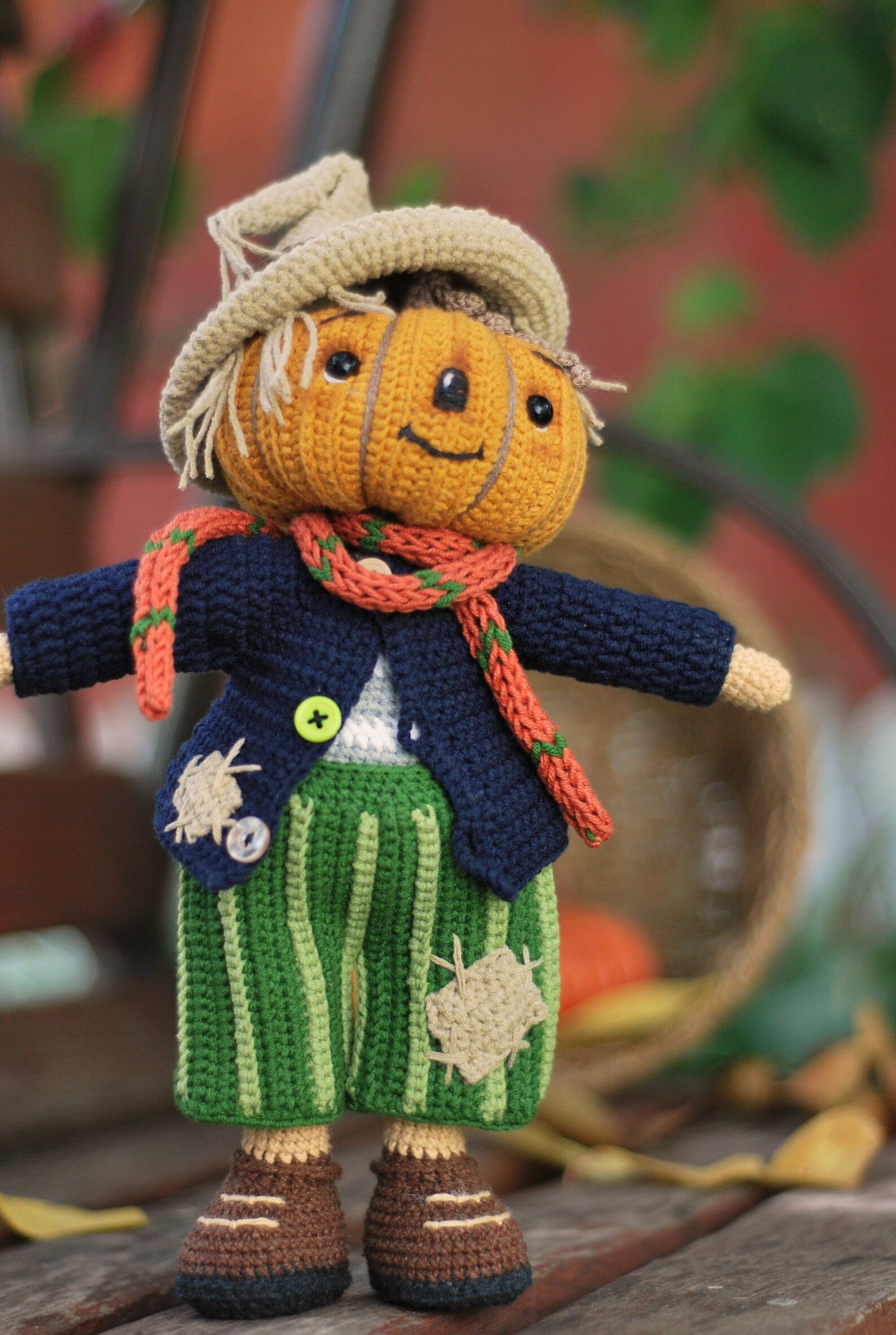 Halloween Crochet Toy Cute Scarecrow/amigurumi Scarecrow - Etsy